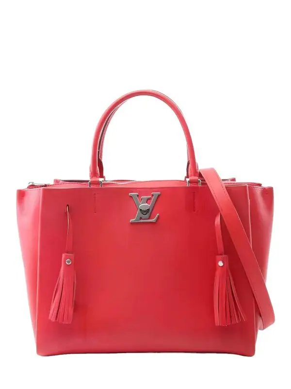 LOUIS VUITTON 2017 Tassel-detail Logo Tote Bag - Red