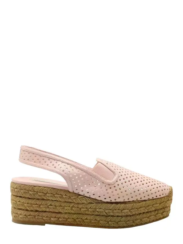 Stella McCartney Perforated Slingback Espadrilles - Pink