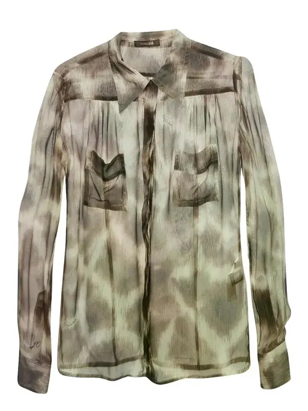 Roberto Cavalli Silk Shirt - Brown