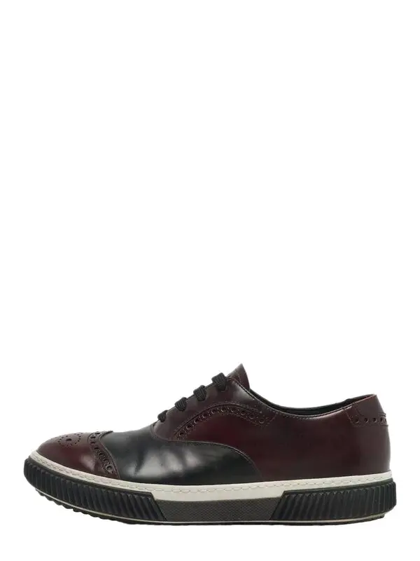 Prada Brogue-detail Sneakers - Red