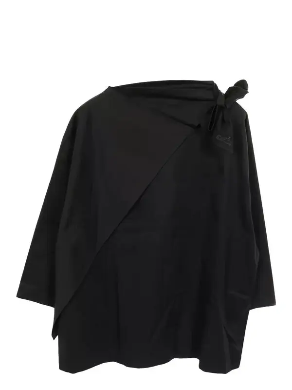 Hermès Knotted-neck Blouse - Black