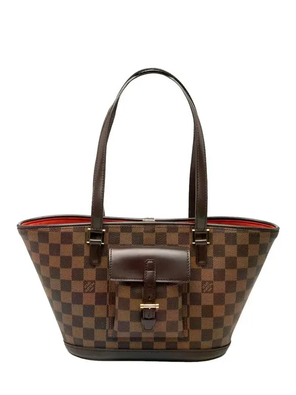 LOUIS VUITTON Damier Ebene Manosque Pm Shoulder Bag - Brown