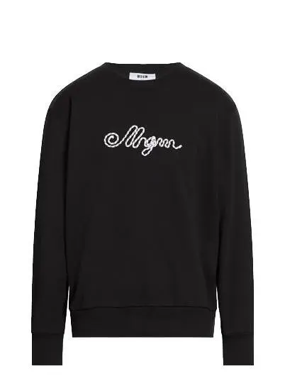 MSGM Cotton French Terry Sweatshirt - Black