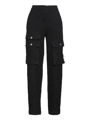 Maje Tweed Cargo Pants - Black