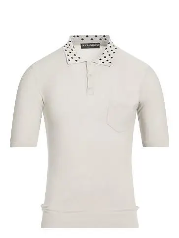 Dolce & Gabbana Polo Shirt In Light Silk - Grey