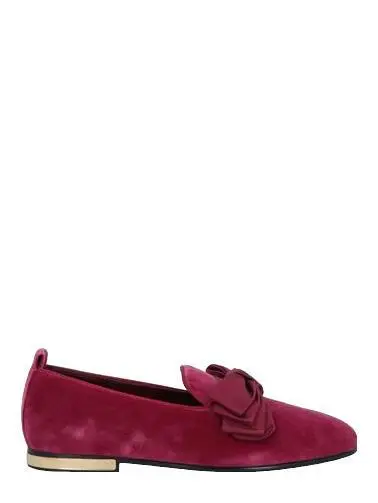 Dolce & Gabbana Bow-detailed Burgundy Loafers - Red