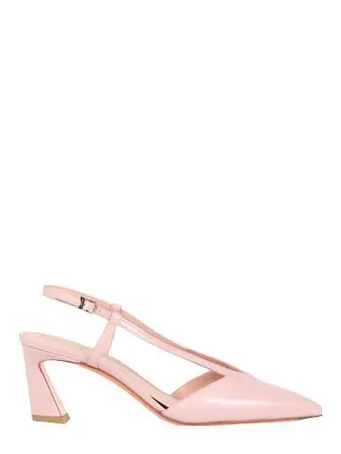 Santoni Leather Slingback Pumps - Pink