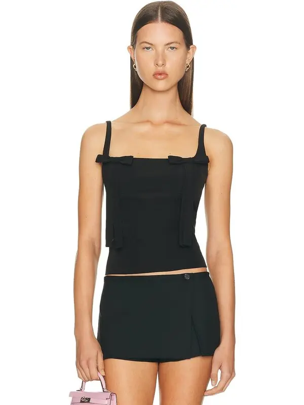 Sandy Liang Amelie Top - Black