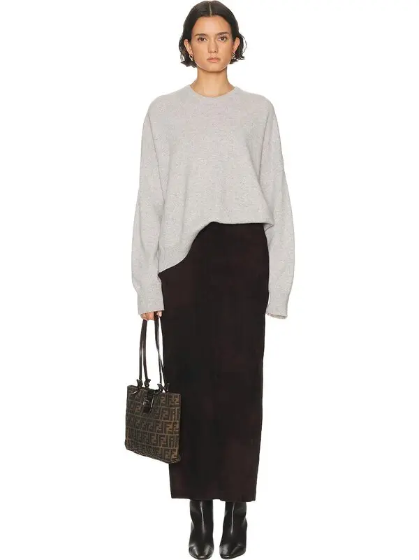 ST. AGNI Cashmere Sweater - Grey Marle
