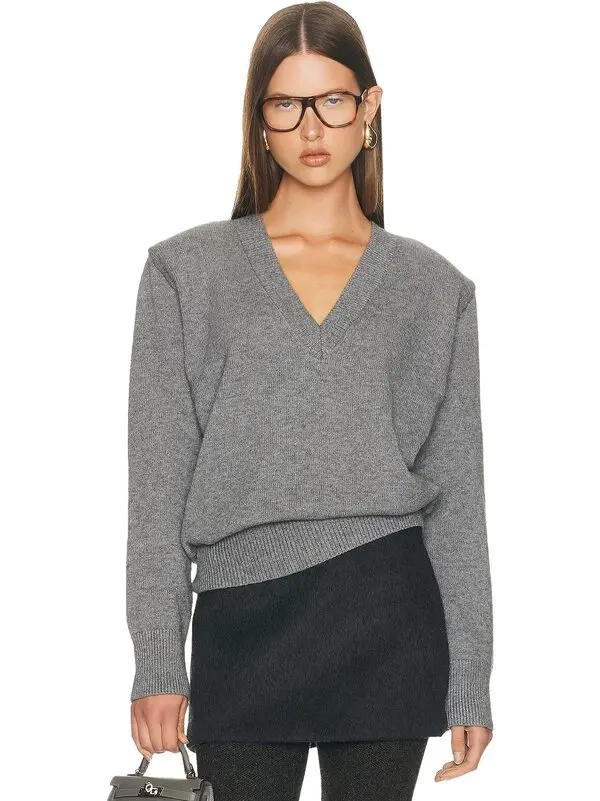 SEROYA Sylvie Heavy Knit Sweater - Medium Grey