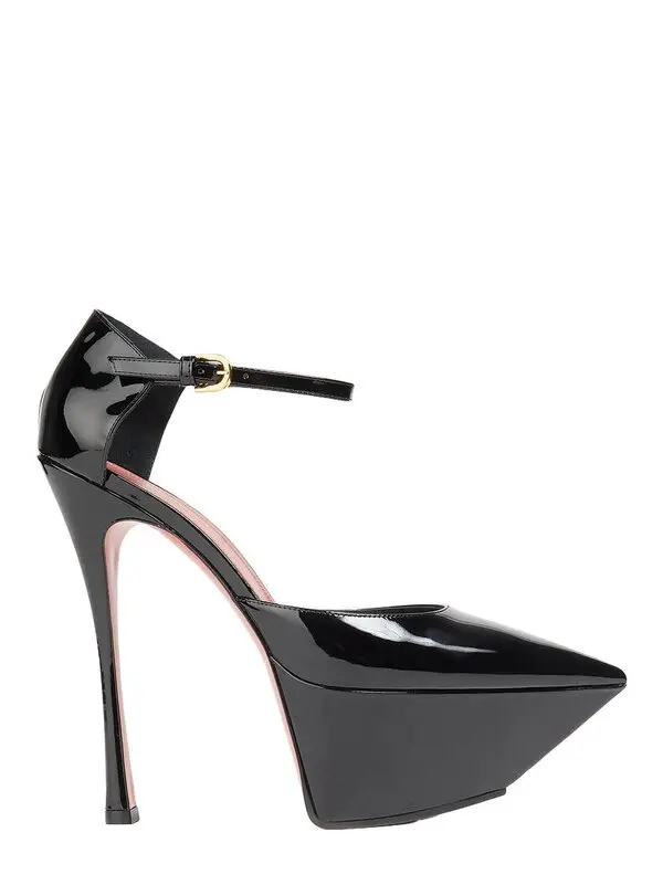 Amina Muaddi Angelica Patent-leather Platform Pumps - Black