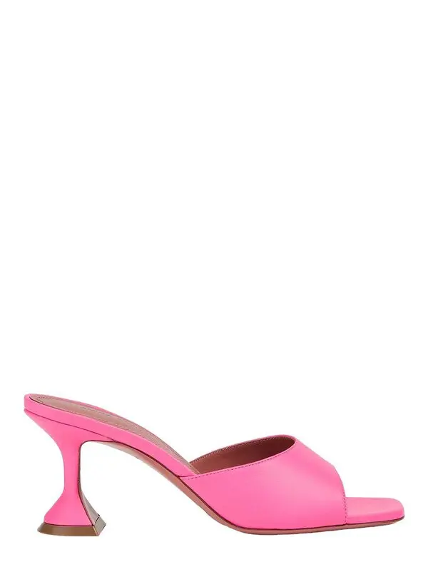 Amina Muaddi Lupita Leather Mules - Bubblegum