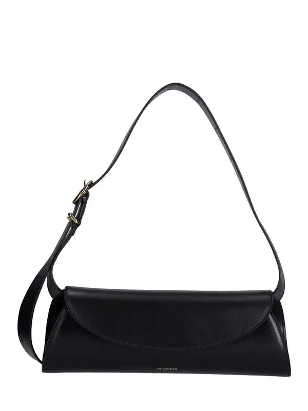 JIL SANDER Small 'cannolo' Shoulder Bag - Black