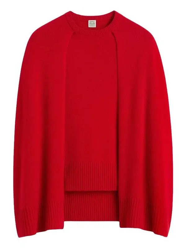 TOTEME Crew Cape Knit - Poppy