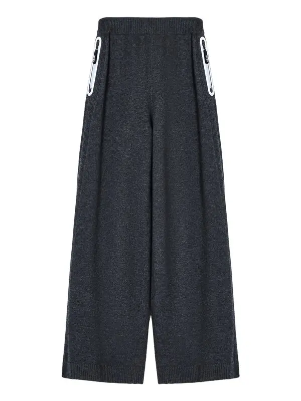 Giorgio Armani Neve Wide Trousers - Grey