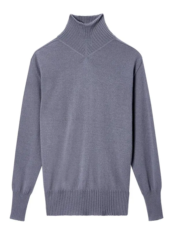 Giorgio Armani Neve Cashmere Mock-neck Jumper - Grey