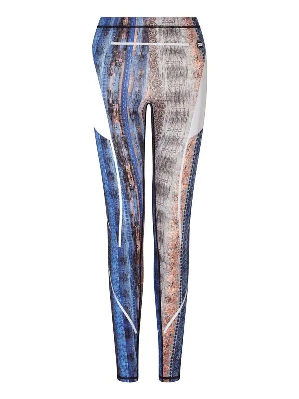 Giorgio Armani Neve Printed Jersey Leggings - Blue