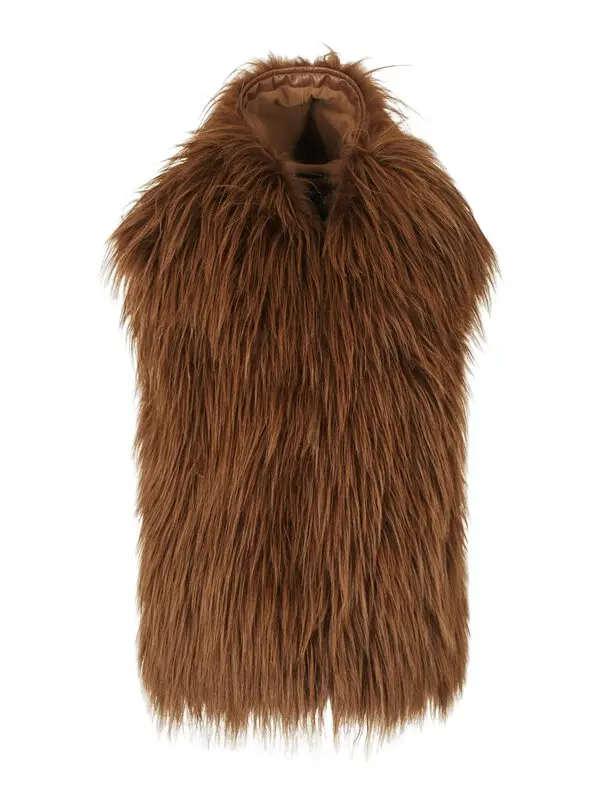 Giorgio Armani Neve Goat Wool Gilet - Camel