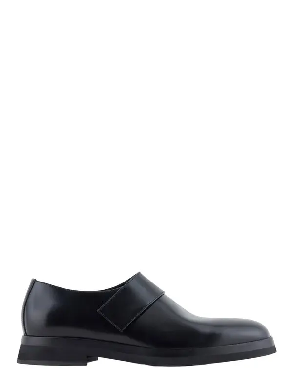 Giorgio Armani Calfskin Monk Straps - Black