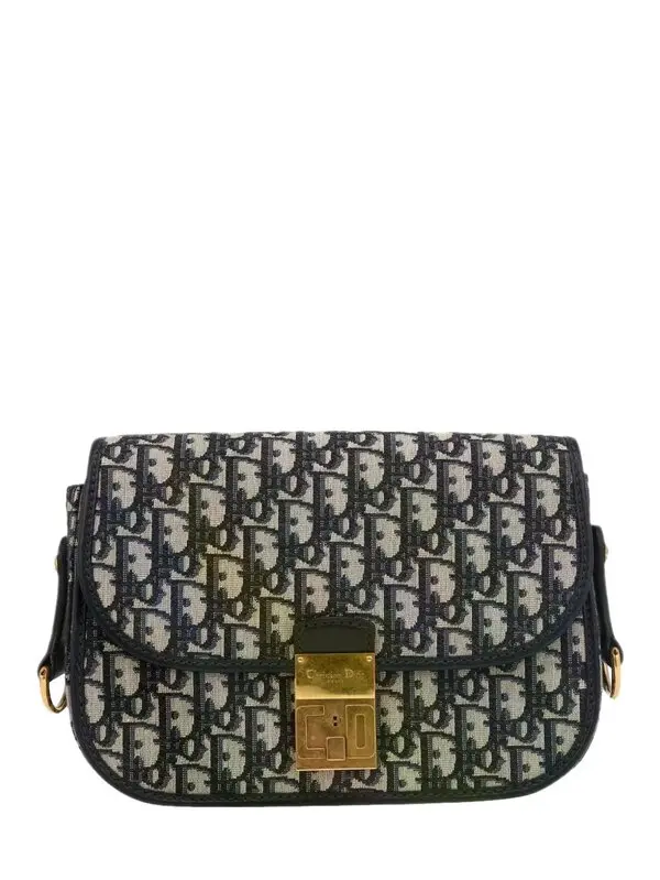 Dior 2018 Trotter Flap Shoulder Bag - Blue
