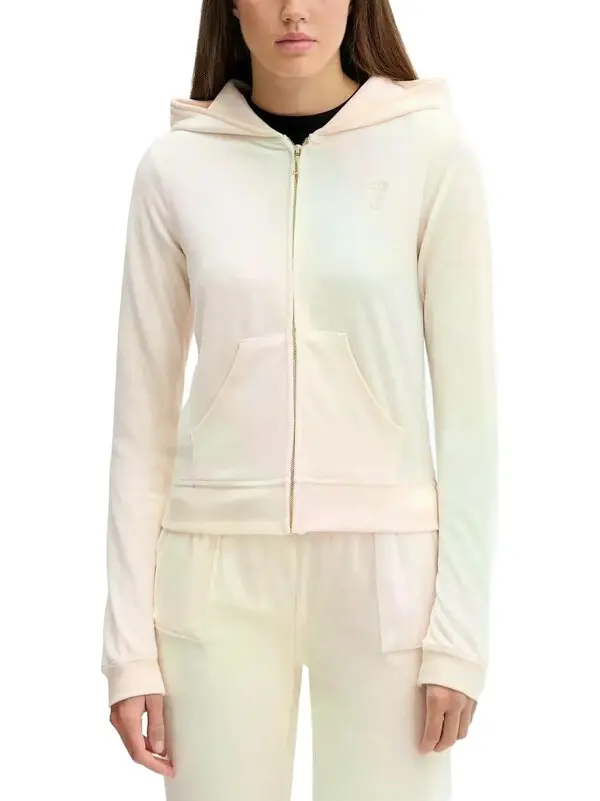 Juicy Couture Logo-detail Zip-up Hoodie - Neutrals
