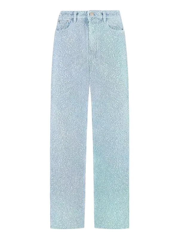 Manière De Voir Sara Bouclé Straight-leg Jeans - Blue