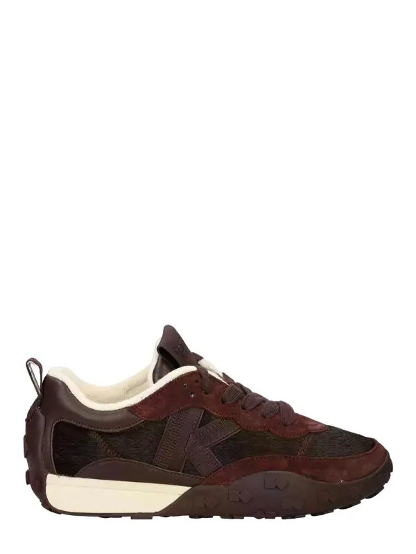 Kate Spade New York Fur-textured Leather Sneakers - Brown