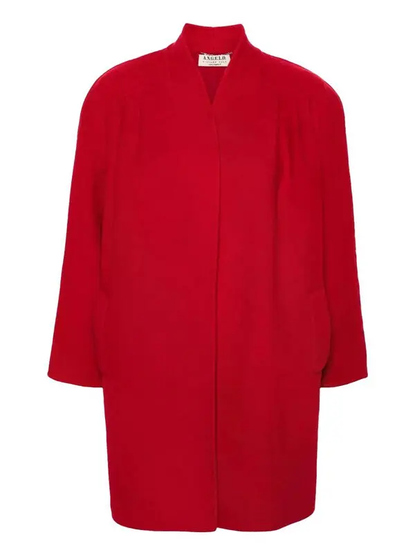 A.N.G.E.L.O. VINTAGE CULT 1970s No-fastening Wool Coat - Red