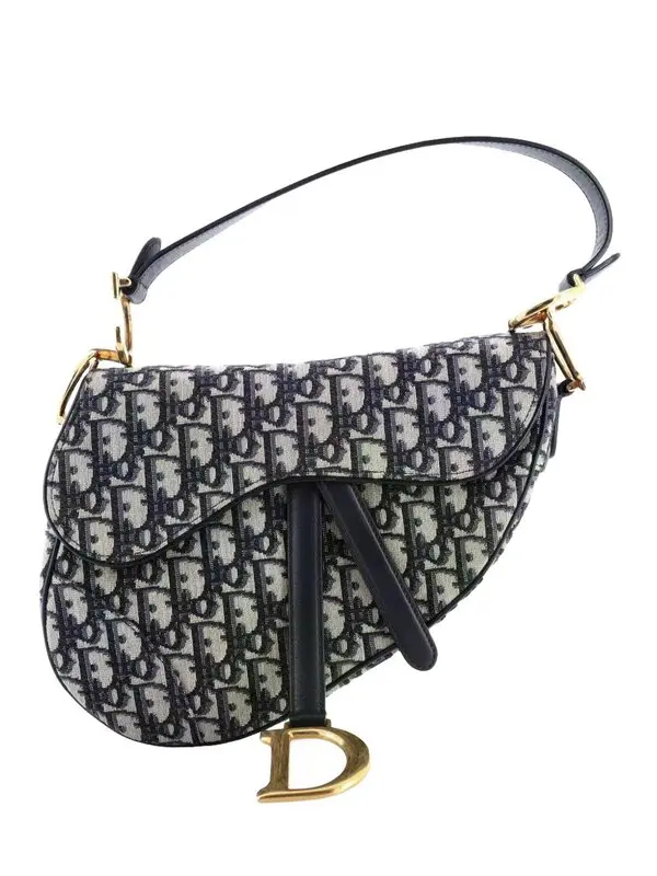 Dior Saddle Handbag Oblique Canvas Mini Shoulder Bag - Blue