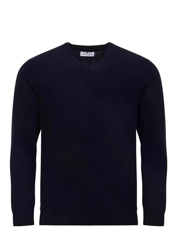 LOJA DAS MEIAS V-neck Wool Sweater - Blue