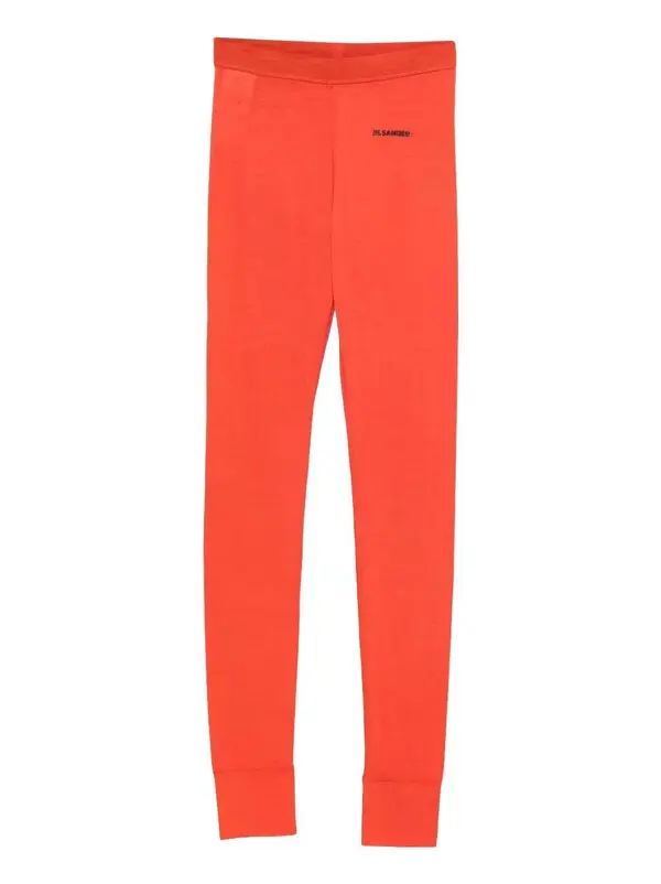 JIL SANDER Logo-detail Elastic-waist Trousers - Red