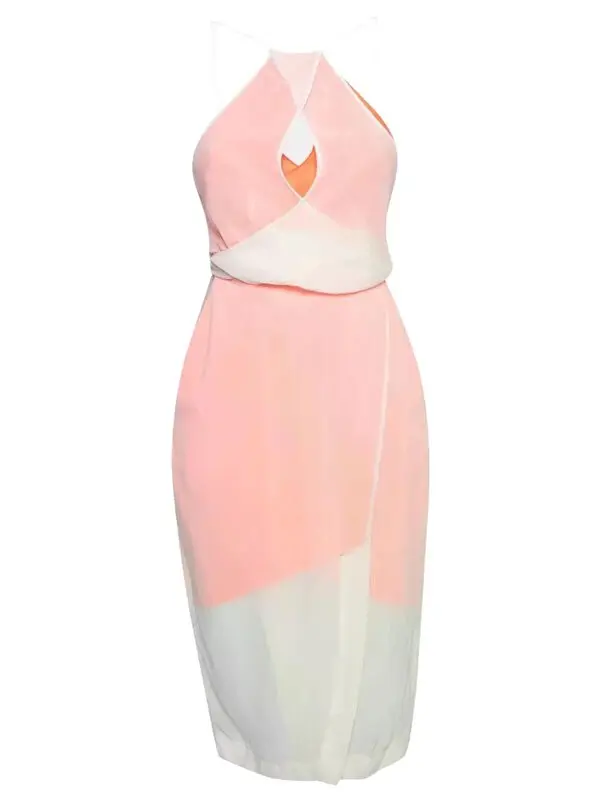 DION LEE Two-tone Sleeveless Midi Dress - Orange