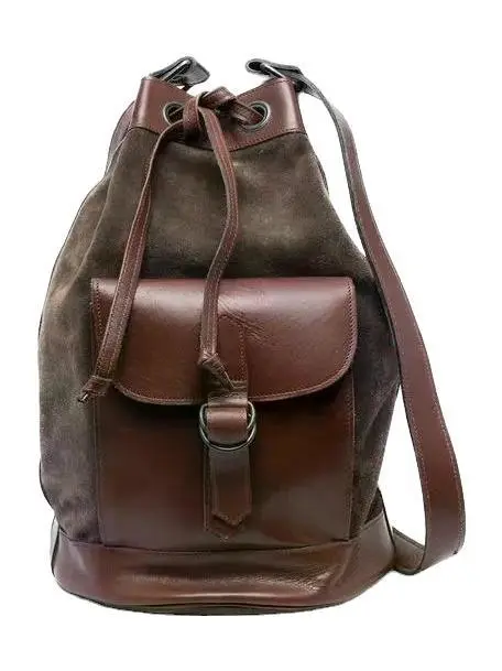 Saint Laurent 1970s Leather Bucket Bag - Brown