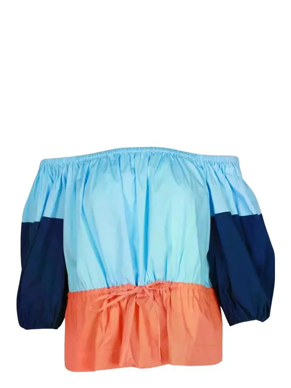Staud Juliet Off-the-shoulder Top - Blue