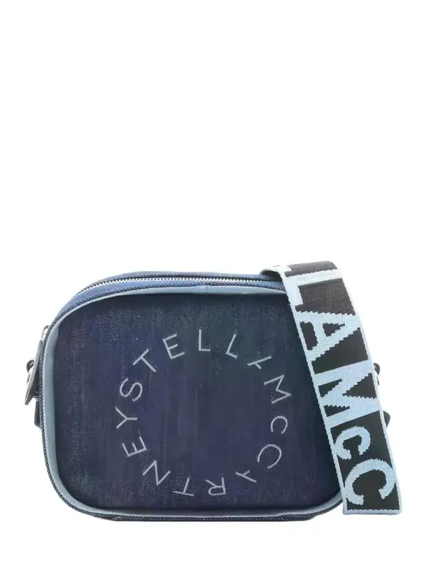 Stella McCartney Pre-owned 2010s Logo Denim Shoulder Bag - Blue