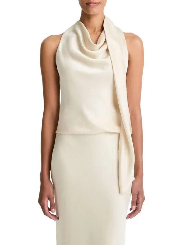 Vince Satin Scarf Top - Bona