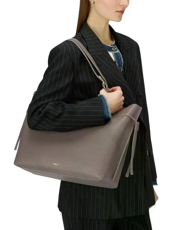 Furla Leather Tote Bag - Grey