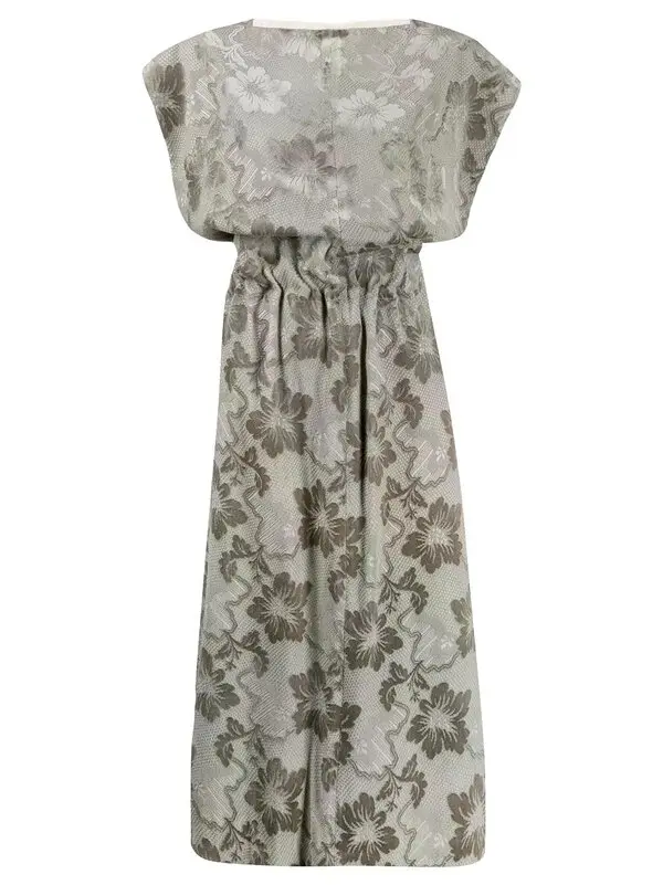 Comme Des Garçons 1996 Floral Jacquard Dress - Grey