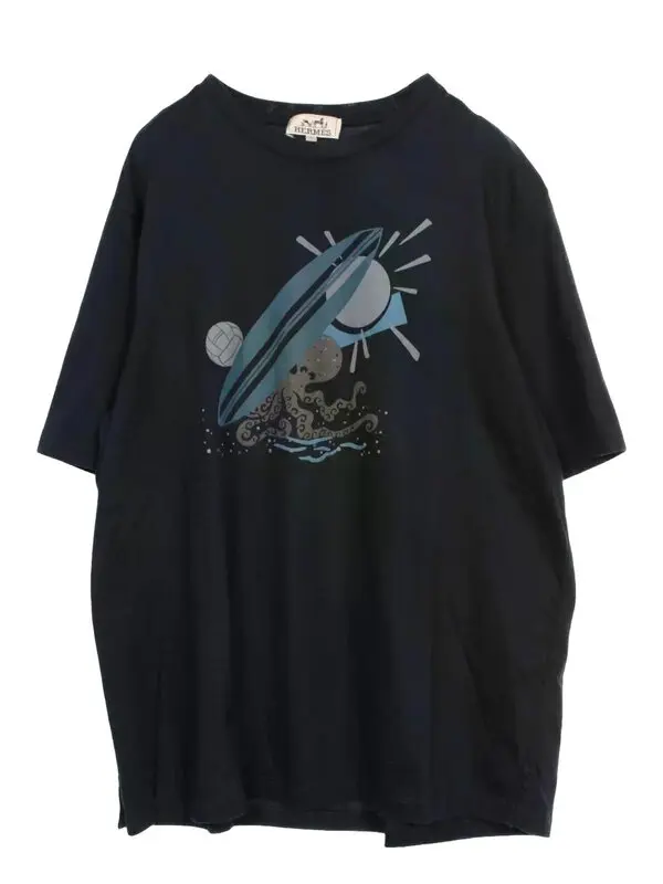Hermès 00s Octopus Surfboard T-shirt - Blue