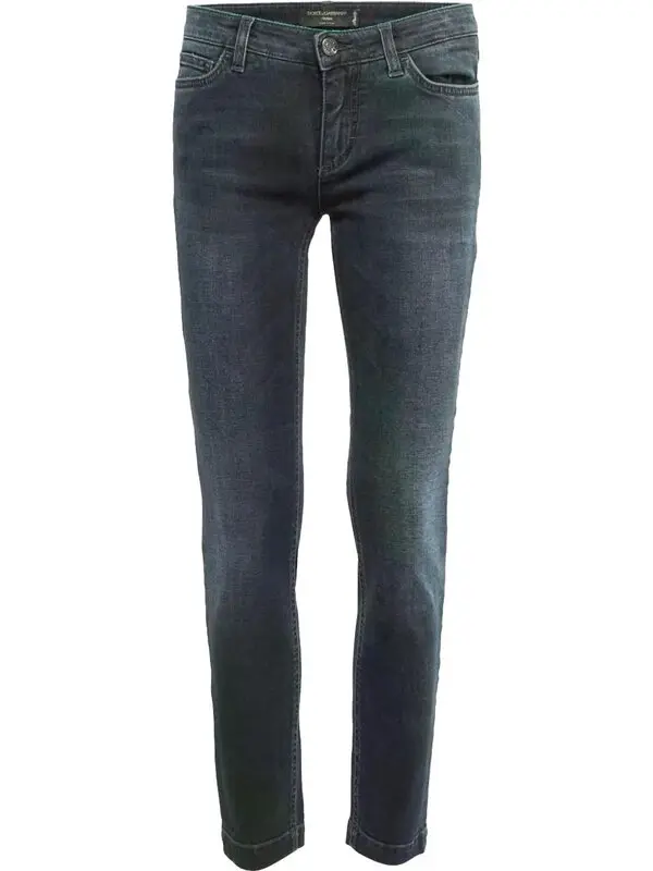 Dolce & Gabbana Logo-plaque Jeans - Black