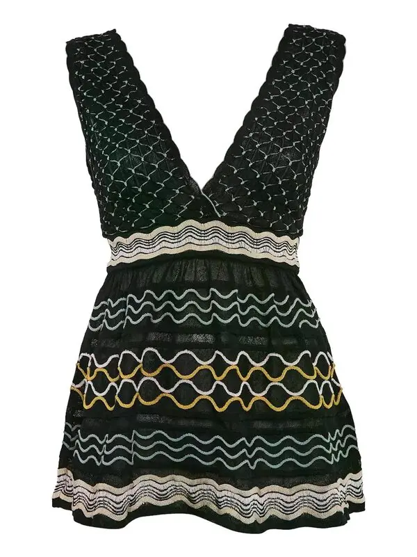 Missoni Knitted Wave Top - Black
