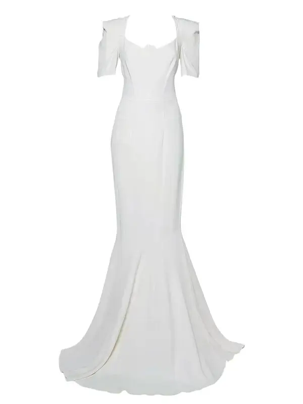 Roland Mouret Satin Maxi Dress - White