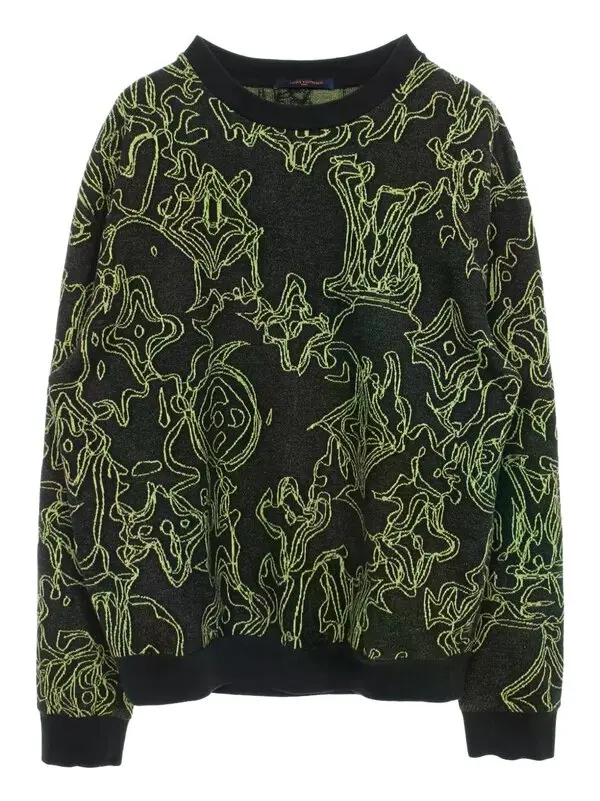 LOUIS VUITTON 2000s Intarsia-knit Sweater - Black