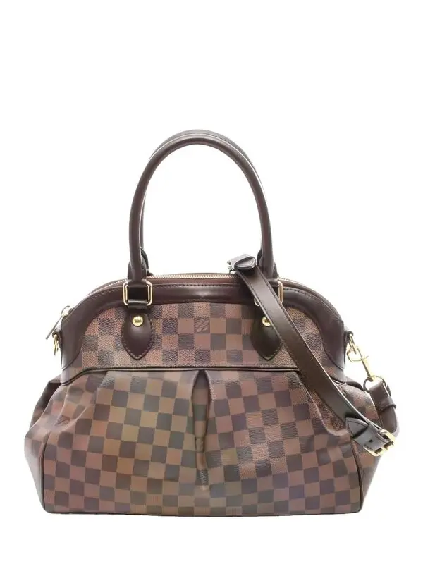 LOUIS VUITTON Damier Ebene Trevi Pm Tote Bag - Brown