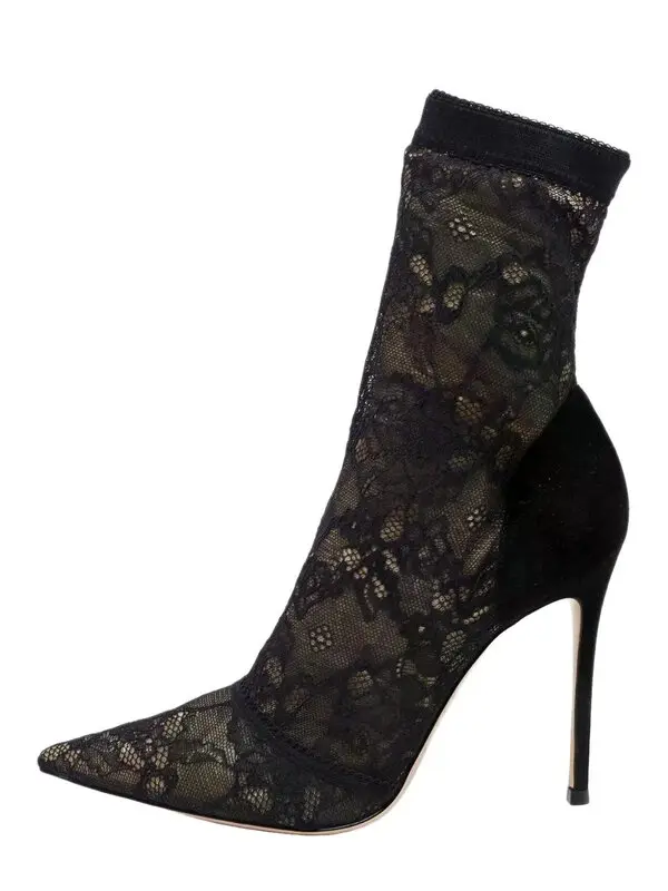 GIANVITO ROSSI 115mm Leather Ankle Boots - Black