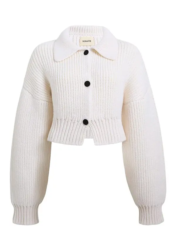 Khaite Pome Cashmere Knit Jacket - Glaze