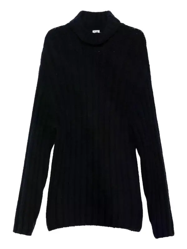 C.P. COMPANY 1990s Ribbed Turtleneck Sweater - Blue