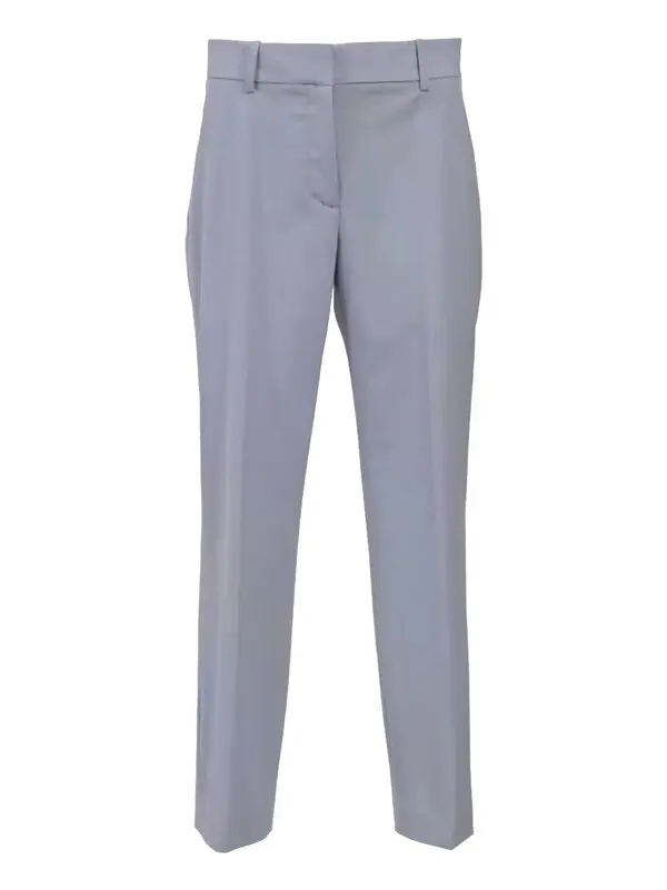 Theory Cotton Tapered Trousers - Grey