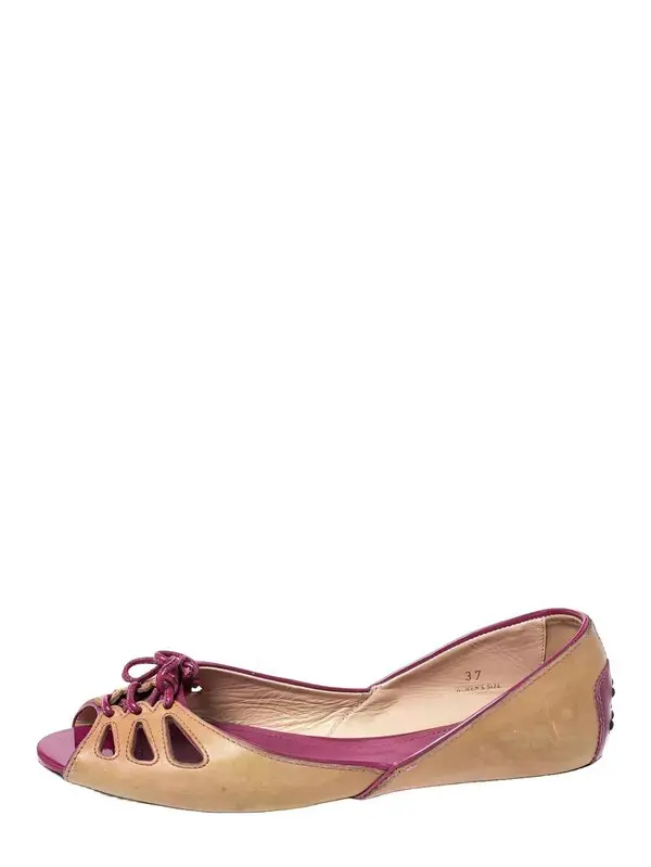 TOD'S Vintage Ballet Flat Sandals - Neutrals