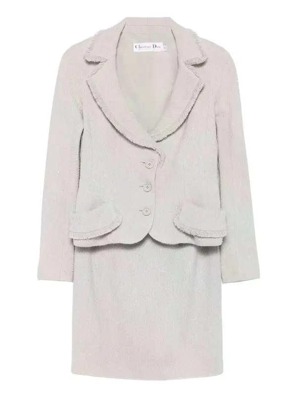 Dior 2010s Basket-weave Suit - Grey